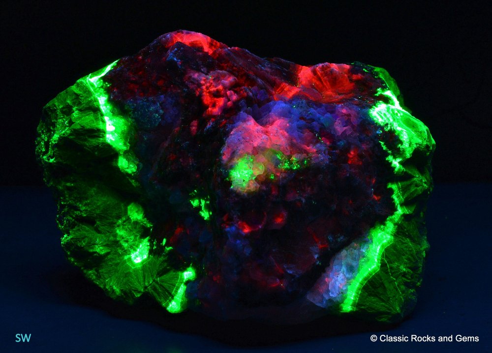 Rare Fluorescent Phosphorescent Willemite Calcite Kabwe Lusaka Zambia ...