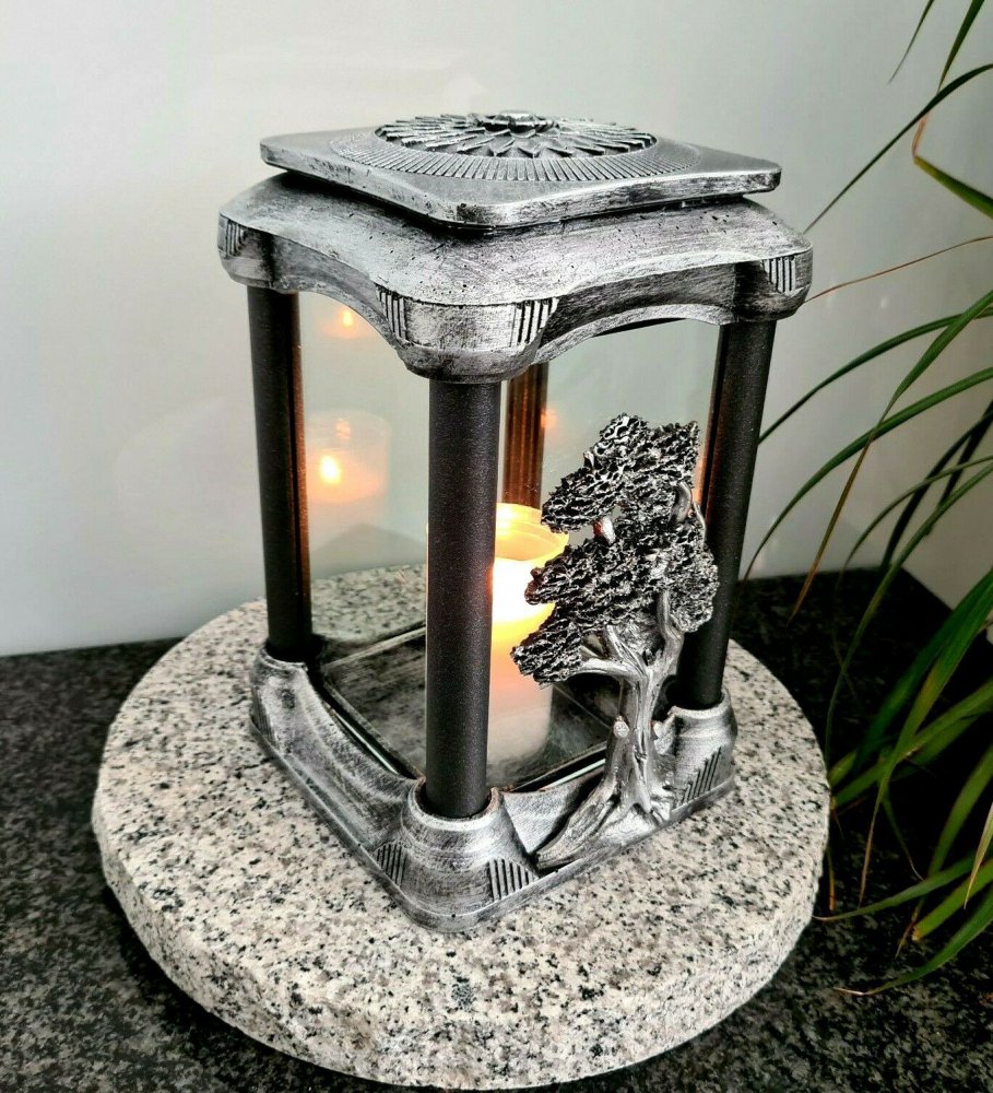 Grablaterne Sockel Grablampe Lampe Grableuchte Grablicht Grabschmuck ...