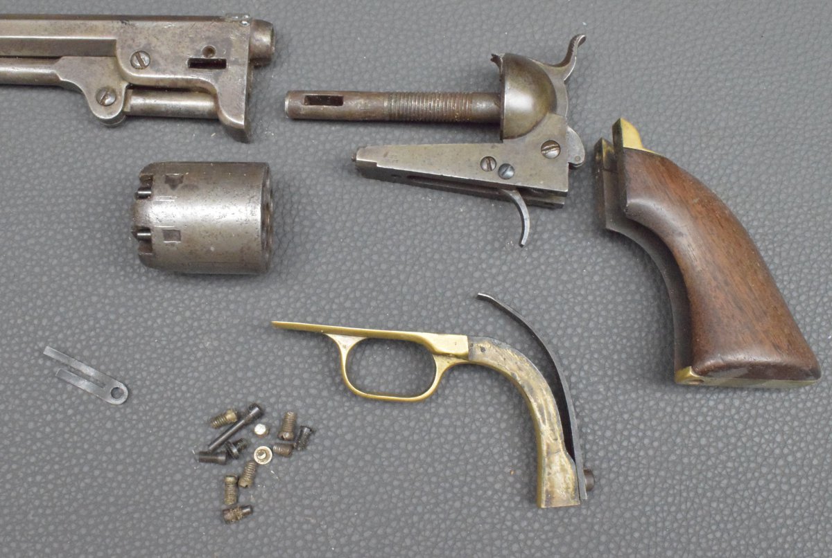 Original Colt Navy 1851 Navy, Perkussionsrevolver, Kaliber 36, Teile - eGun