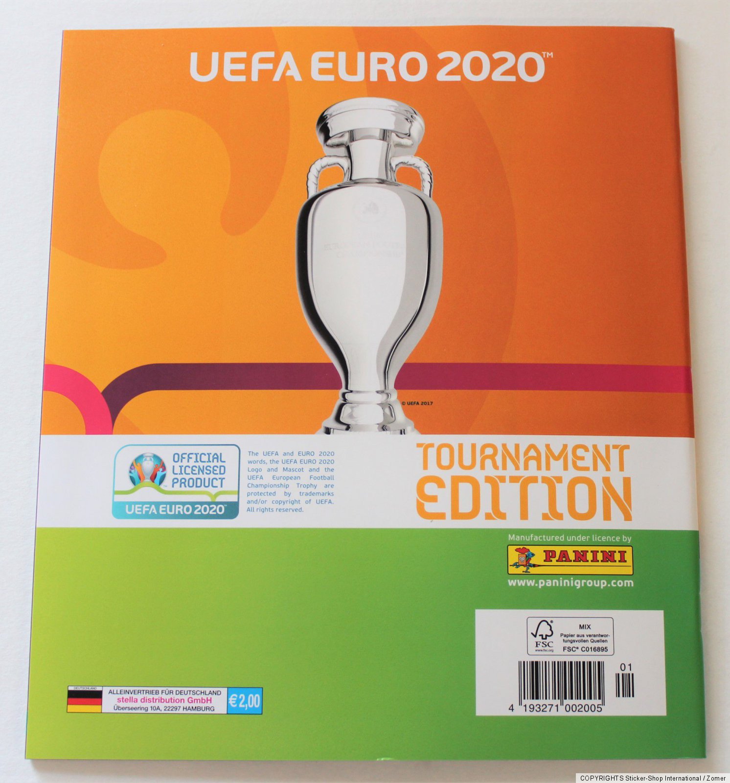 Panini EM UEFA EURO 2020 TOURNAMENT EDITION - Leeralbum ALBUM Ed ...