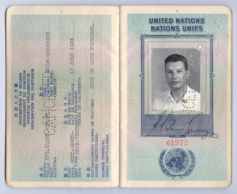UNO Diplomatenpass,Reisepass,United Nations diplomatic passport,Laissez ...