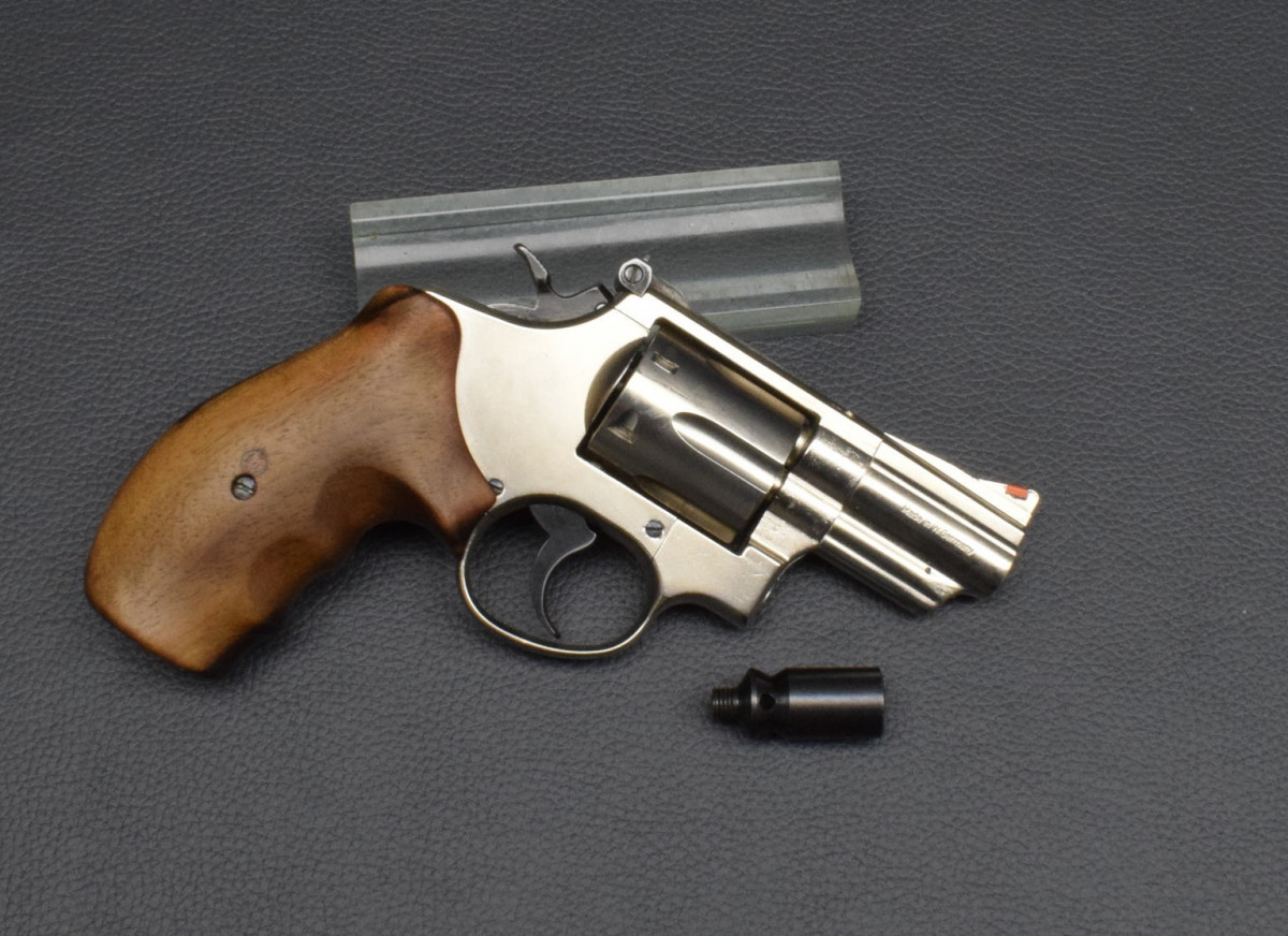 Revolver Erma Schreckschuss EGR 77 Vernickelt, Kaliber 9mm Knall, sehr ...