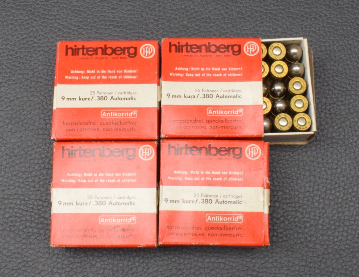 100 Hirtenberger Patronen Kaliber 9mmkurz VM 95gr , aus ...