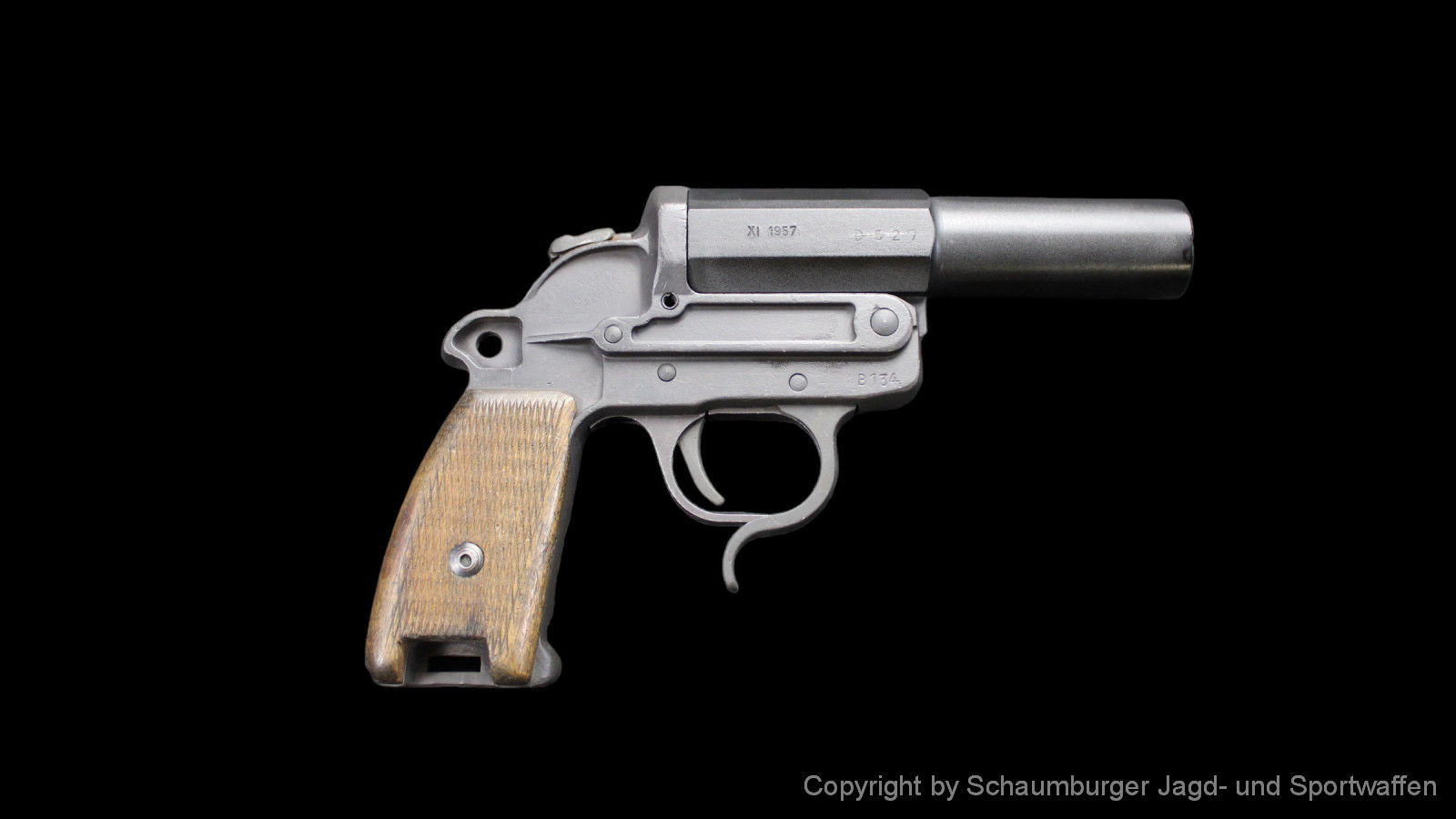 Signalpistole, ERMA, LP4-56, Kaliber 4(Signal), Lauf blank und ohne Korrosion. - eGun