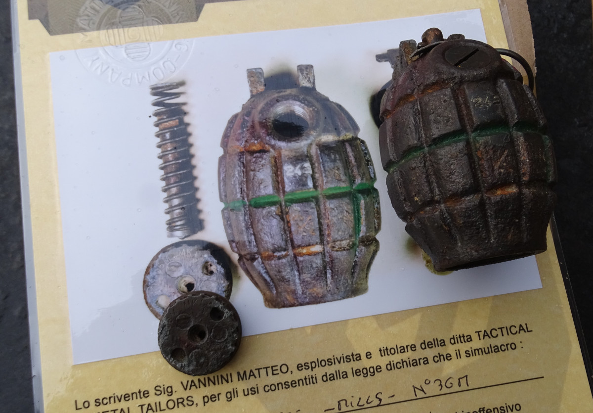 inert MILLS No.36 HANDGRANATE mit Zertifikat * 2.WK. Model der ...